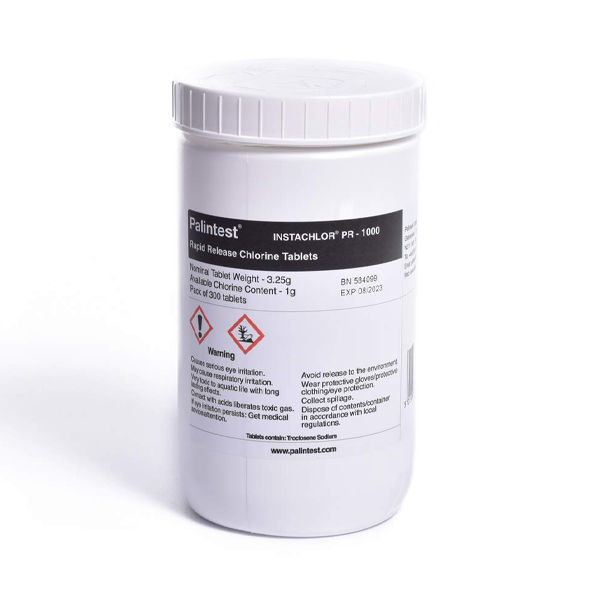 Instachlor PR-1000 R/R Chlorine Tablets WT442 (300/Tub) - Resapol