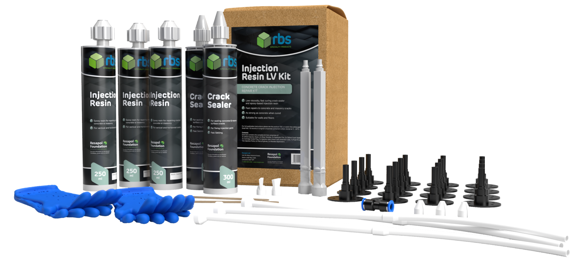 How To Repair Concrete Cracks With rbs Injection Resin LV Kit - Resapol