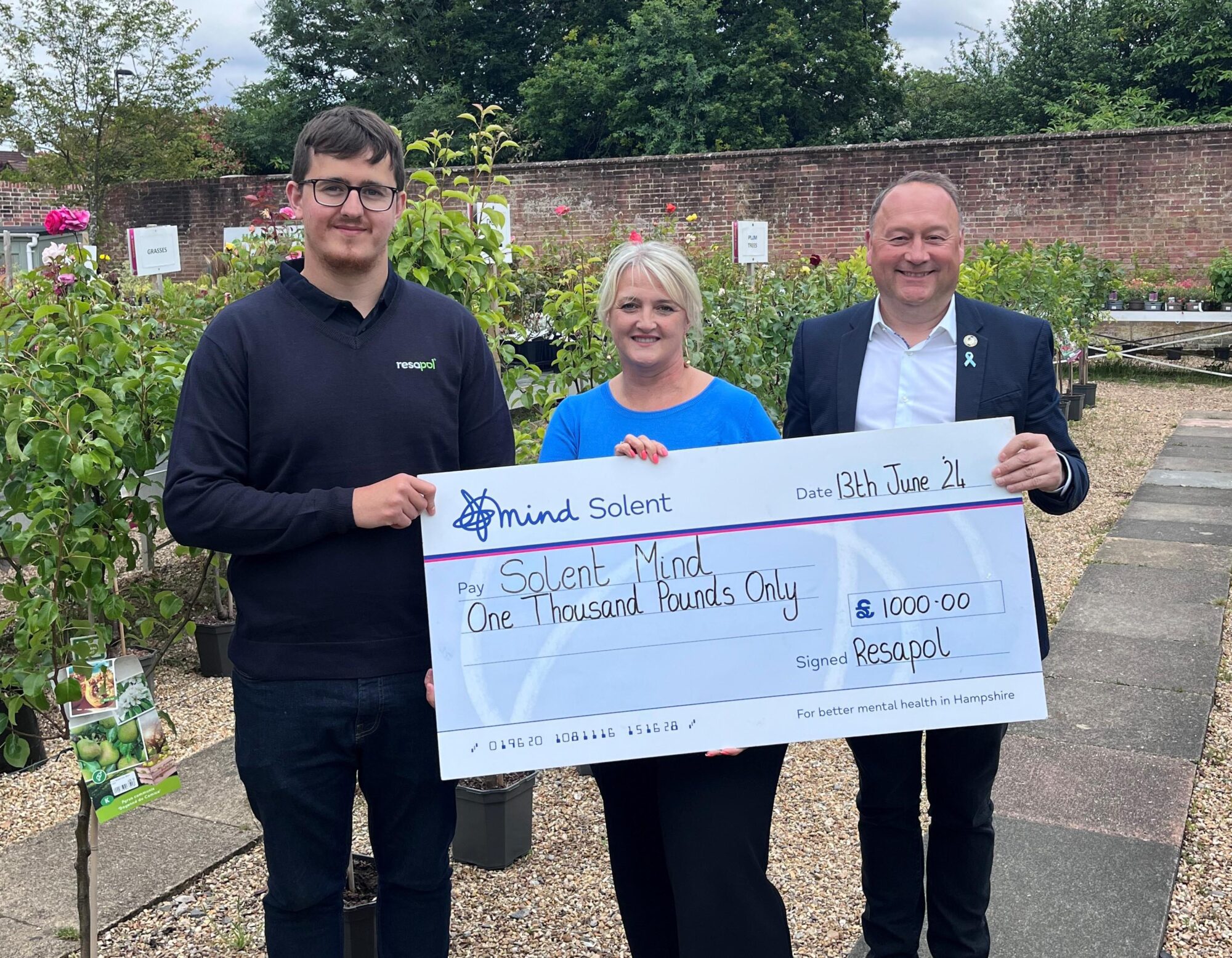 Resapol - The Resapol Foundation Donates to Solent Mind